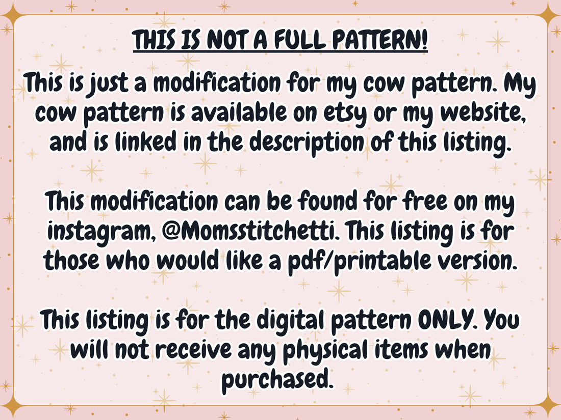 Candy Corn Cow Modification – Moms Stitchetti