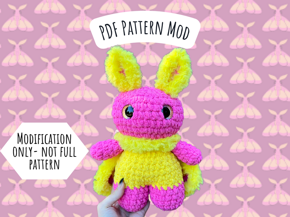 Rosy Maple Moth Crochet Pattern Modification – Moms Stitchetti