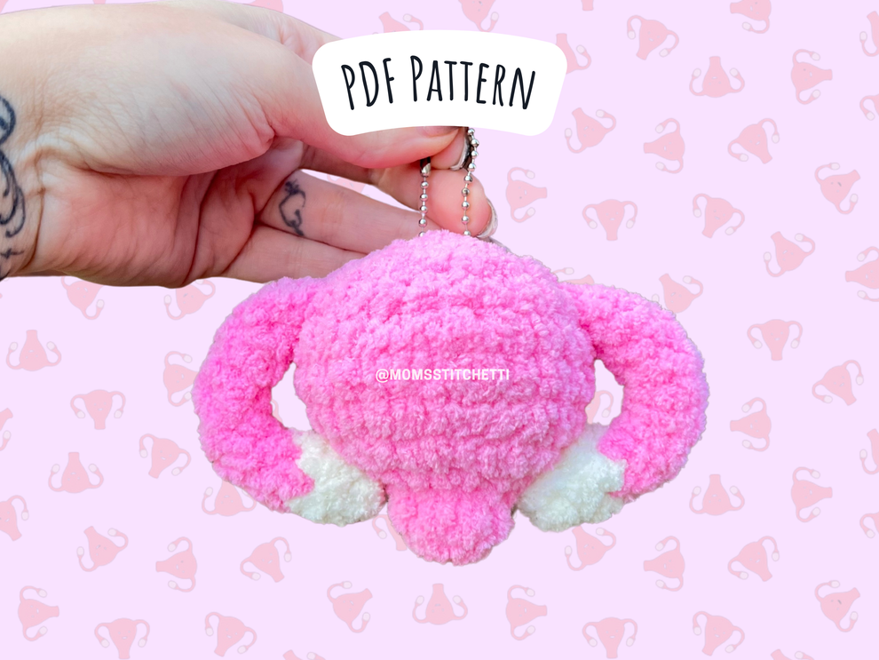 Uterus Keychain Crochet Pattern (No Sew) – Moms Stitchetti