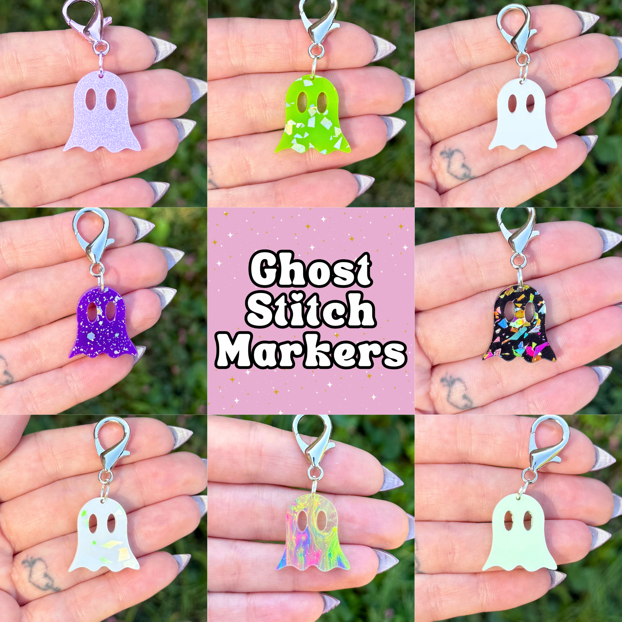Ghost Stitch Markers – Moms Stitchetti
